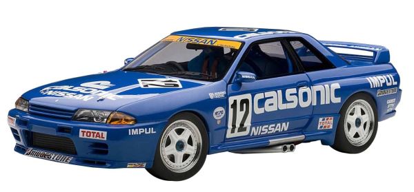 Miniature NISSAN Skyline GT-R (R32) N°12 (1990) "CALSONIC" Ech:1/18 AUTOART AUT89079 | Collect World